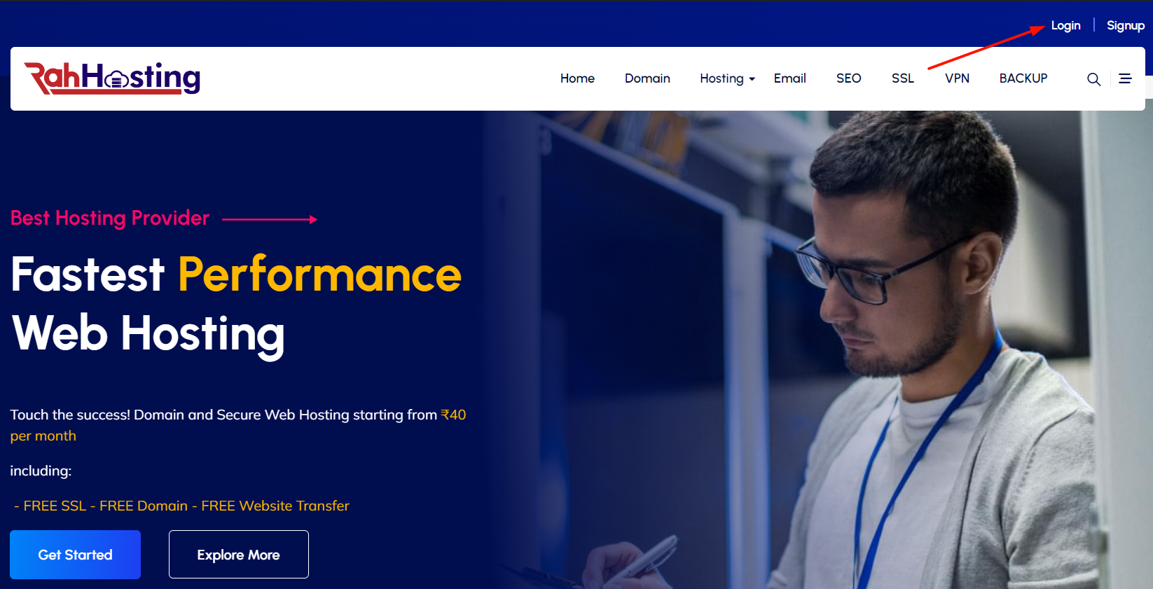 How to get into the RAH Hosting Client Area - RAH Hosting